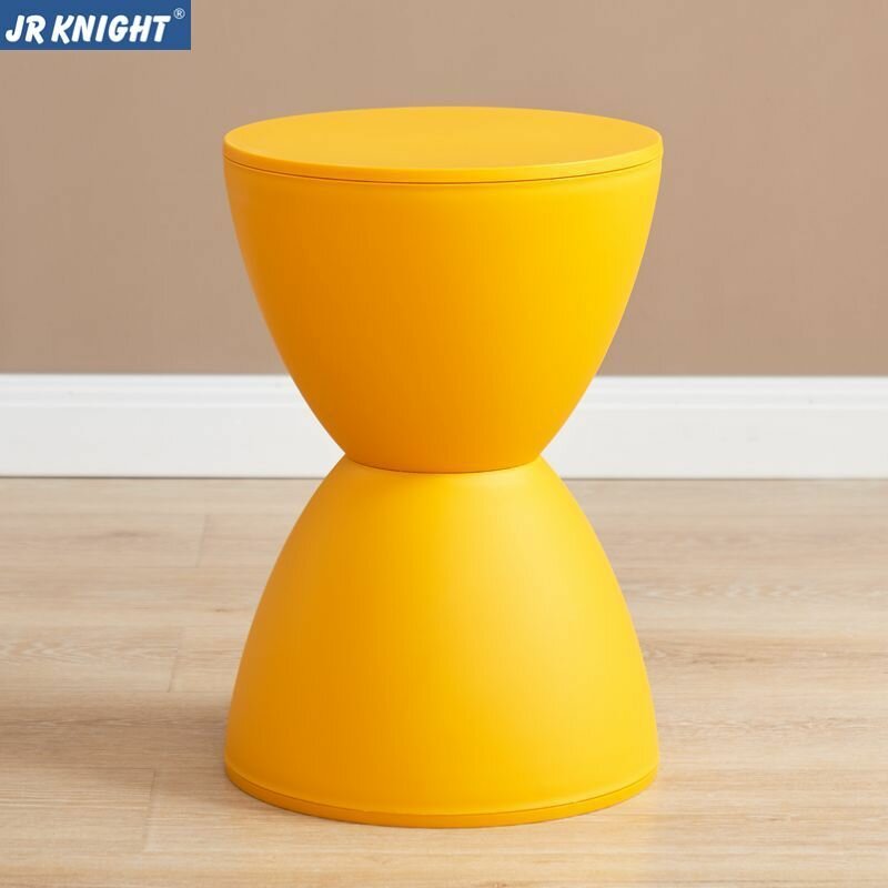 Пластиковый табурет с креативным дизайном в форме песочных часов, 30x43 см