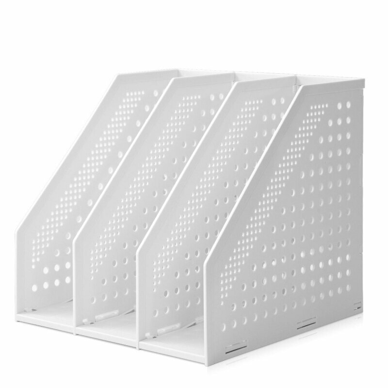 Лоток вертикальный Deli модель Grey, складной, 3 отделения (E79003)