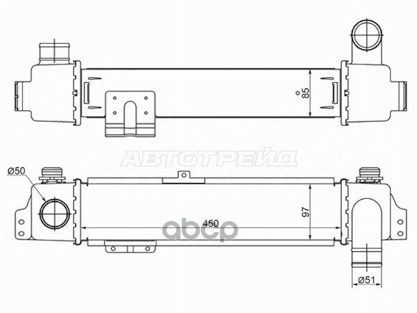 Интеркулер KIA SORENTO 02-03 (140л. с.) Sat арт. ST-28190-4A101