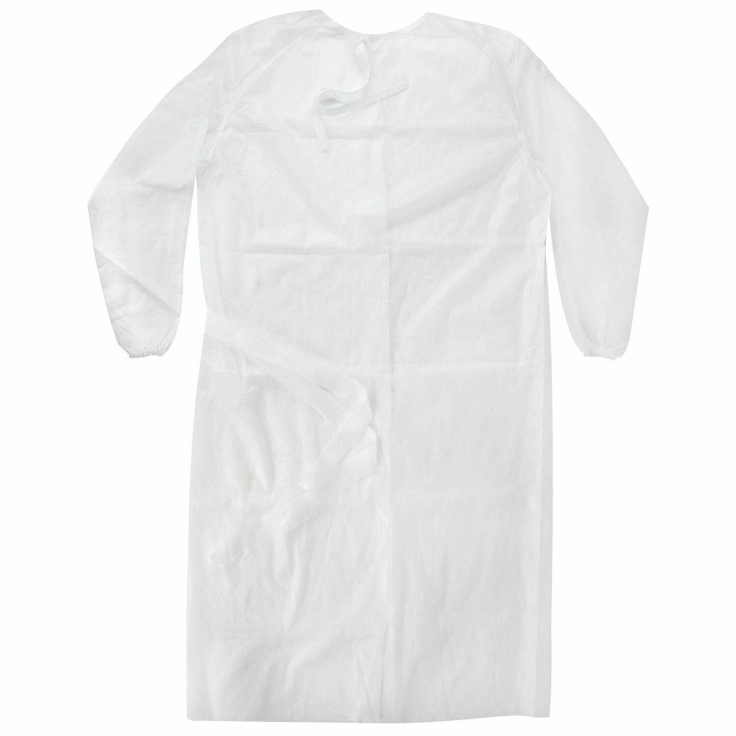 Халат одноразовый NF комплект 10 шт, 140 см, 52-54 размер, резинка, спанбонд, 25 г/м2