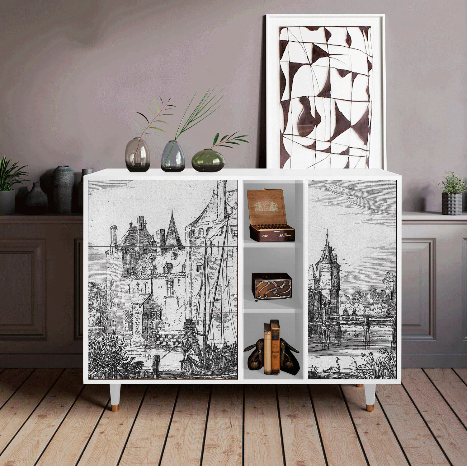Комод - STORYZ - BS2 Castle by Pieter Breugel, Разер - 125 x 97 x 48 см , Цвет корпуса - Белый