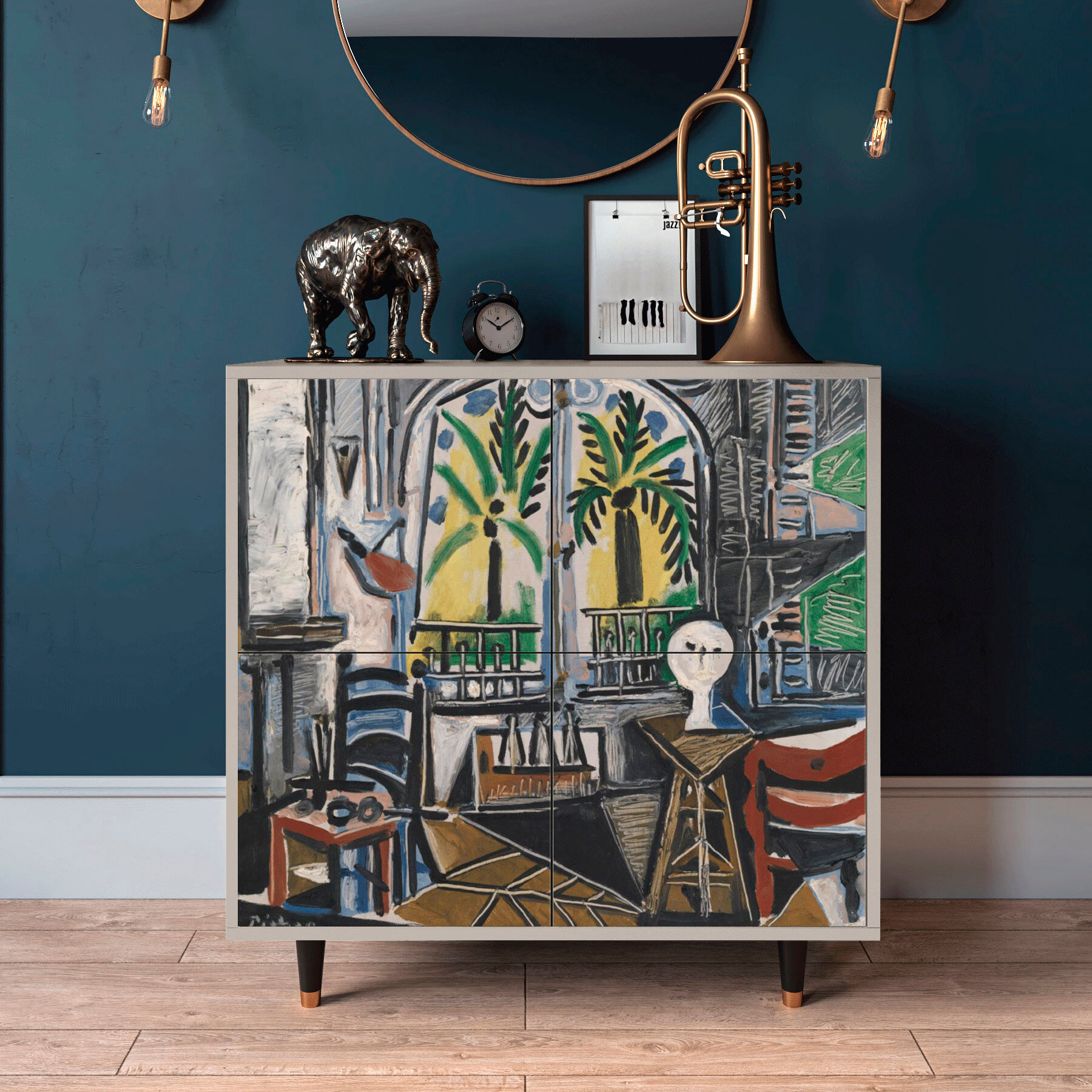 Комод - STORYZ - BS3 The Studio by Pablo Picasso , Размер - 94 x 96 x 48 см, Цвет корпуса - Сатин