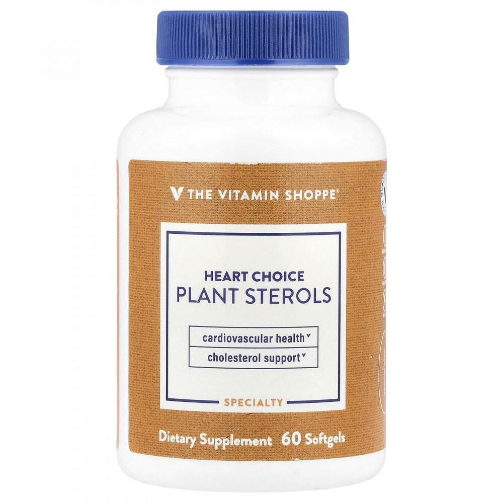 The Vitamin Shoppe, Растительные стеролы Heart Choice, 60 мягких таблеток