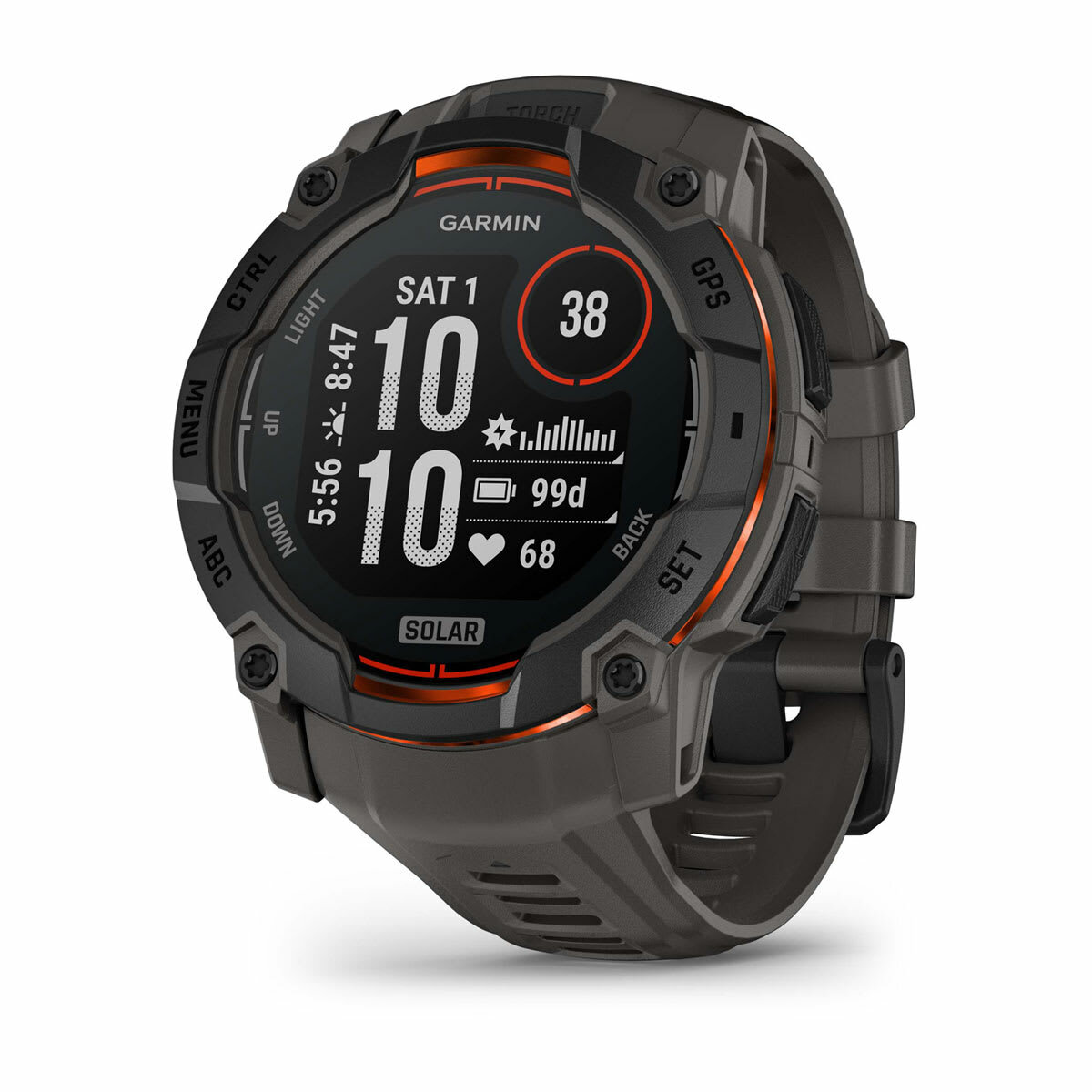 Garmin Instinct 3 - 50mm Solar черный с угольно-черным ремешком