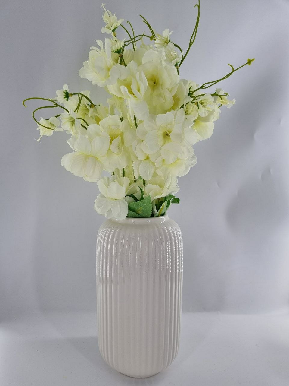 Дельфиниум набор 2 букета. Искусственные цветы. Кремовый