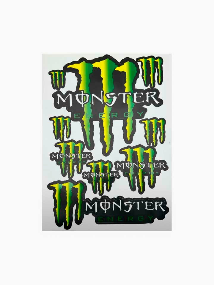 Наклейки на мотоцикл, мопед, питбайк, скутер MONSTER ENERGY (30x45)