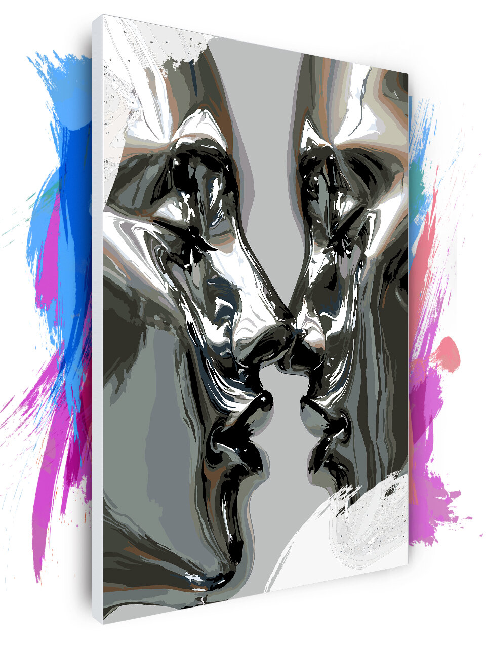 Картина по номерам на холсте Chromed love, 70 х 100 см
