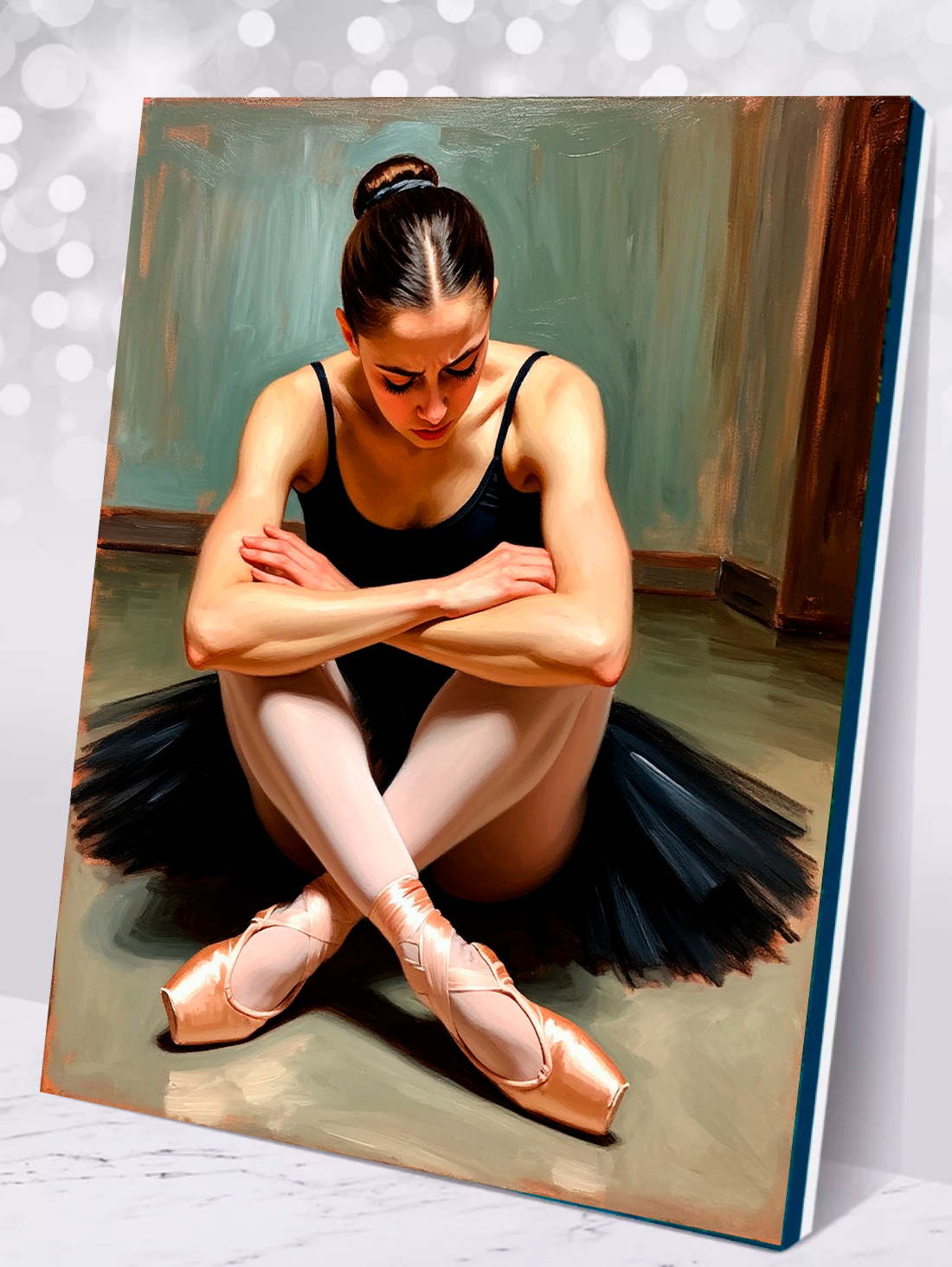 Картина по номерам "Уставшая балерина" 40х50 см, хлопковый холст на подрамнике, акрил, Hobby Home
