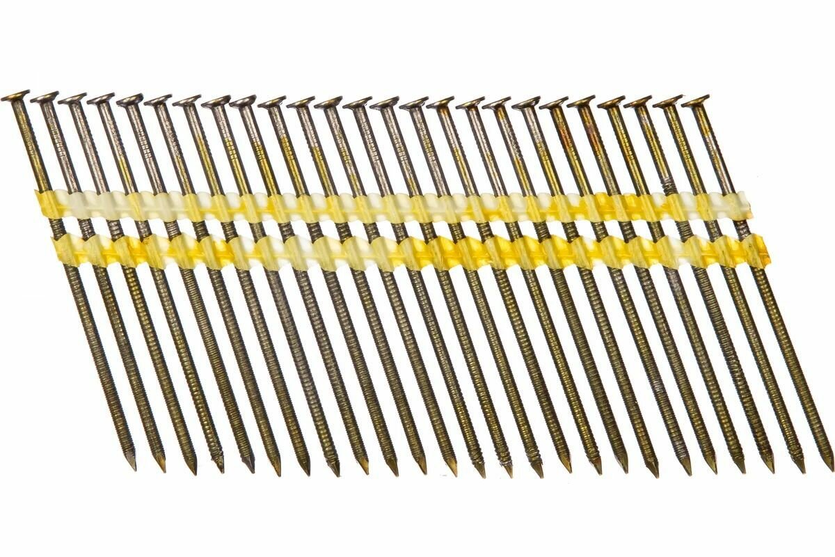 Гвозди с кольцевой накаткой (25 шт; 3.05х90 мм) для гвоздезабивного пистолета N90 Фубаг 140107