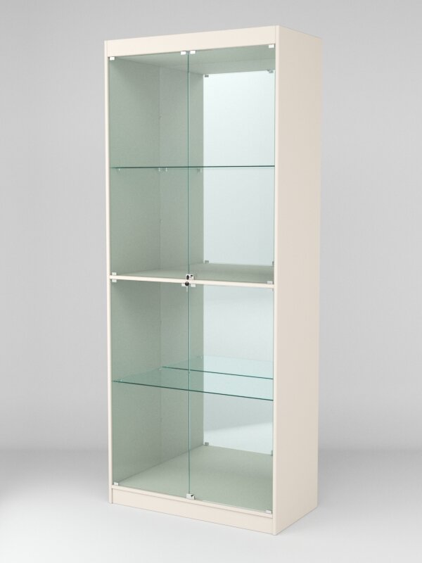 Витрина для бутылок "афродита" №2-6 (закрытая, задняя стенка - зеркало), Крем Вайс