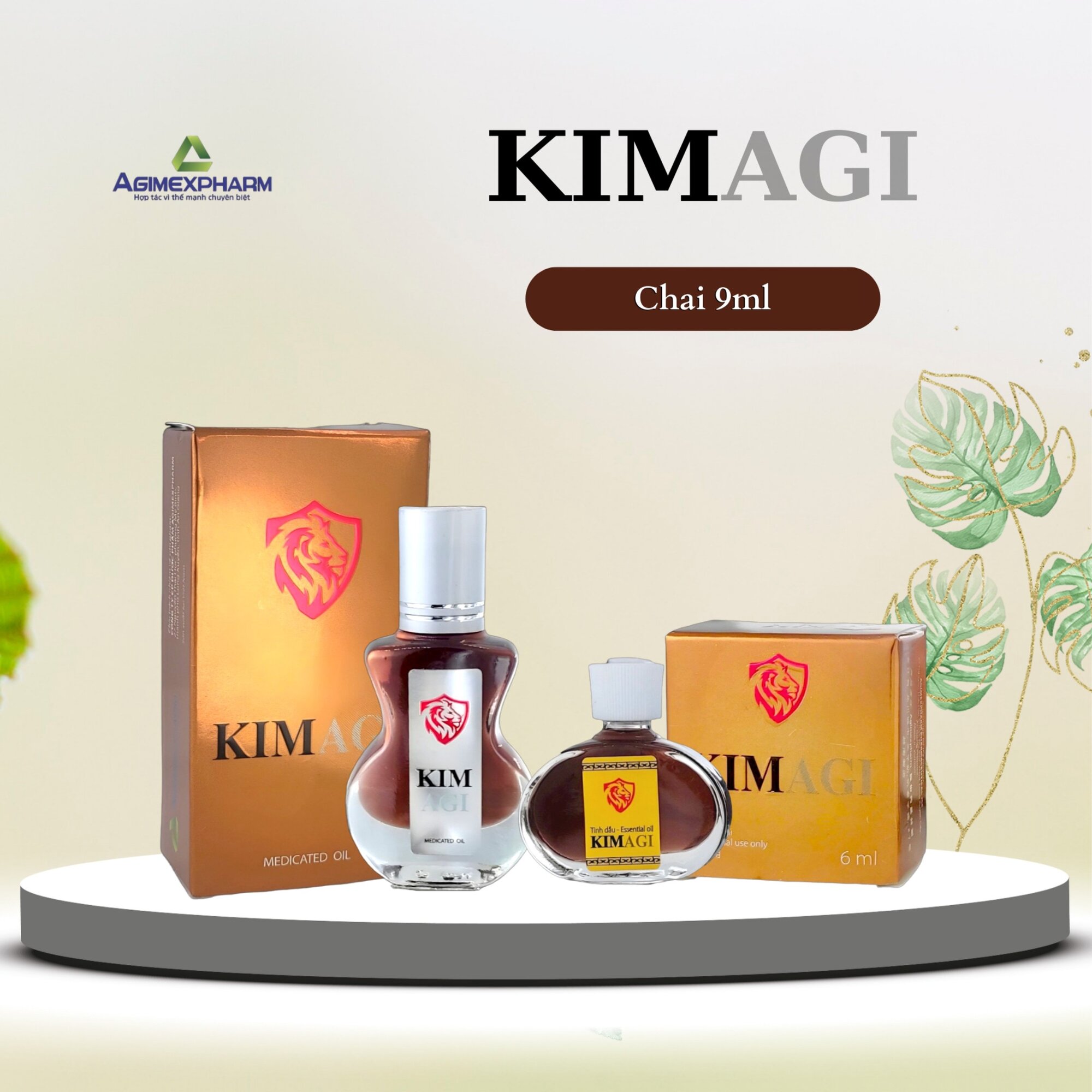 Бальзам Kim Agi с экстрактом красного перца с роликом для массажа, против простуды и болей в мышцах, (9 мл)