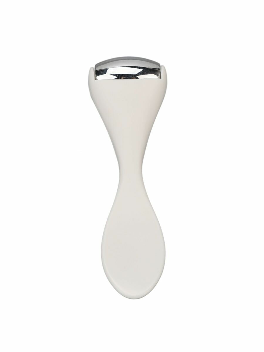 Мини-роллер для лица из нержавеющей стали для снятия отечности под глазами, подтяжки кожи, уменьшения темных кругов, белый металл