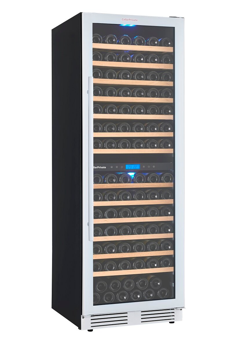 Винный шкаф двухзонный на 163 бутылки Cellar Private CP165-2TW