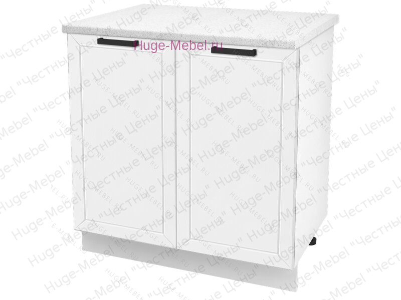 Шкаф кухонный нижний 800 Альфа (белый) Huge Mebel. Ширина 800 Высота 840. Модули кухонные нижние