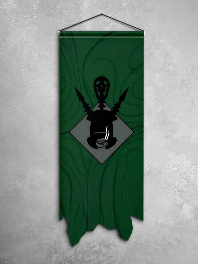 Вертикальный флаг с рваным краем Орки Мории War of the Rings, 50х120 см, шёлк