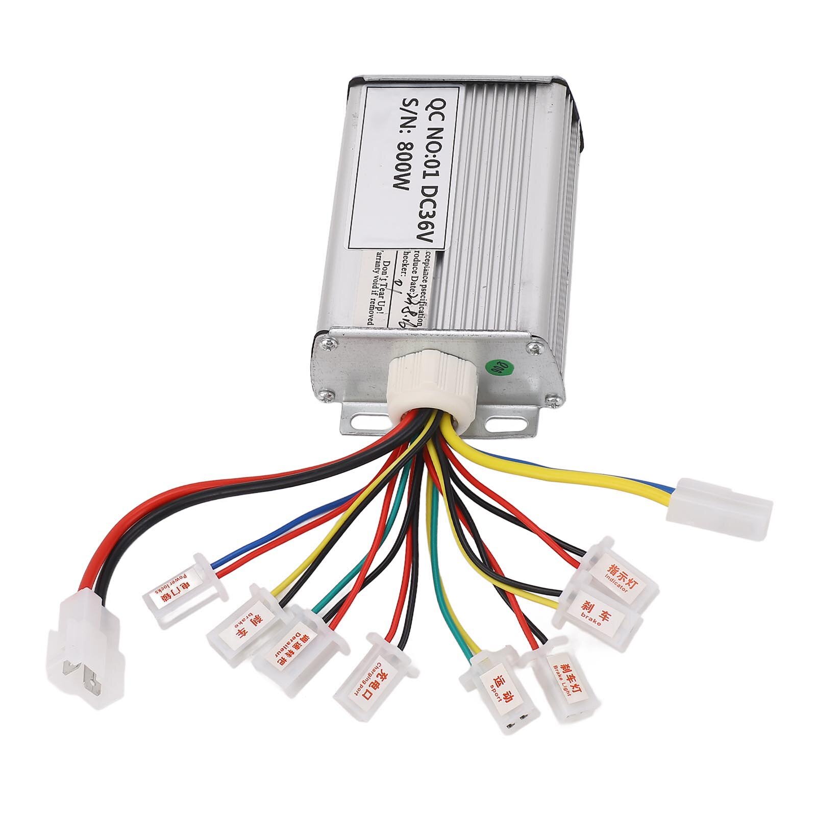 Контроллер электроскутера 36 В 800 Вт, корпус из алюминиевого сплава, термостойкий провод, велосипедный щеточный контроллер