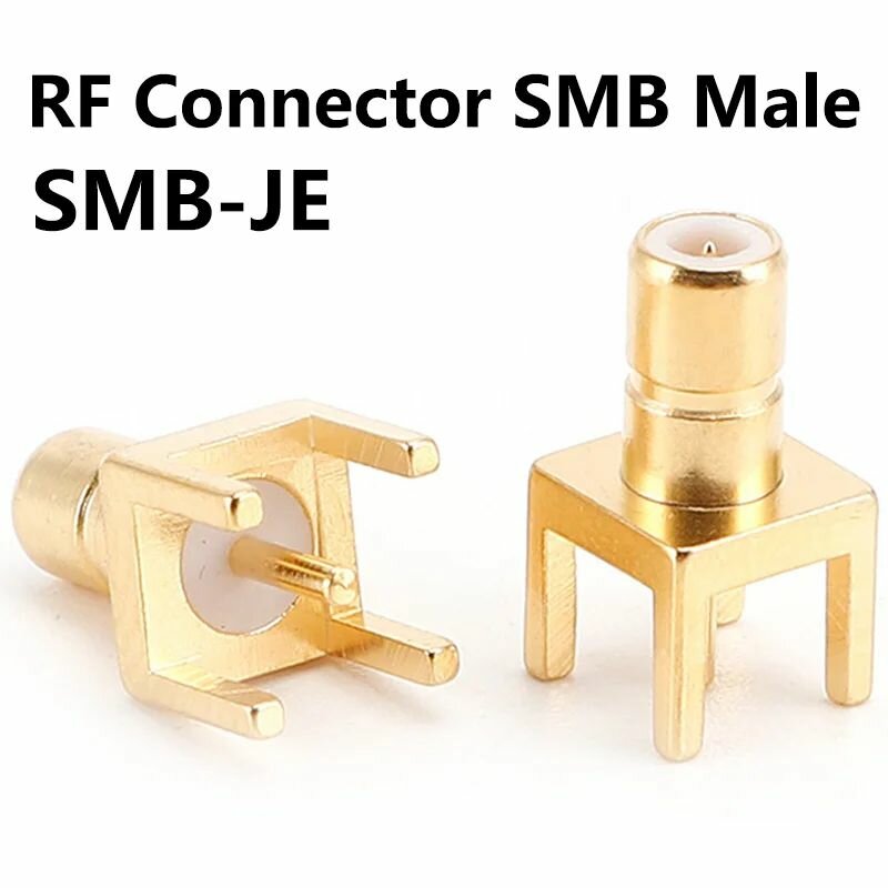 RFCoaxial Connector SMB male Plug Solder PCB Mountstraight Wire Terminals