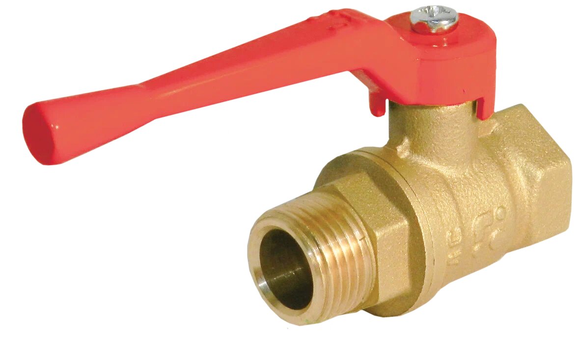 Кран лат. шаровой (11б27п1) ДУ-20 (3/4")Г/Ш ручка рычаг.(БАЗ) (А31)