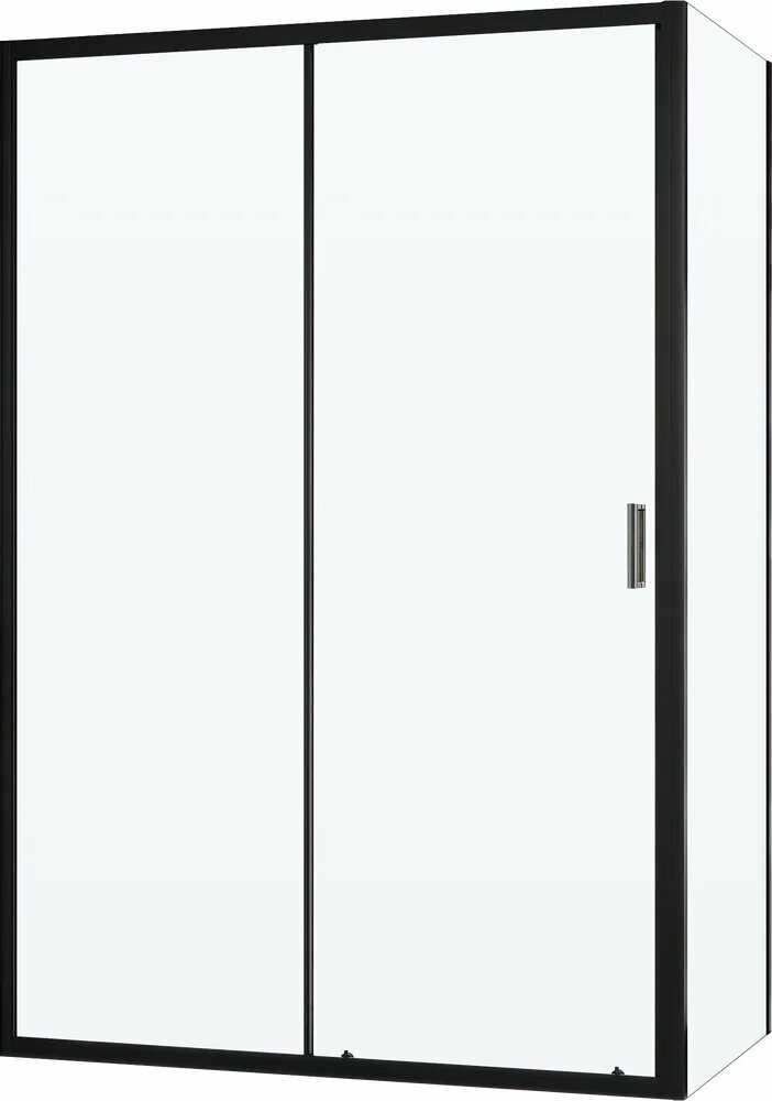 Душевой уголок Vincea City VSR-5CT9012CLB без поддона, стеклянный, черный, 120x90, прямоугольный, раздвижной