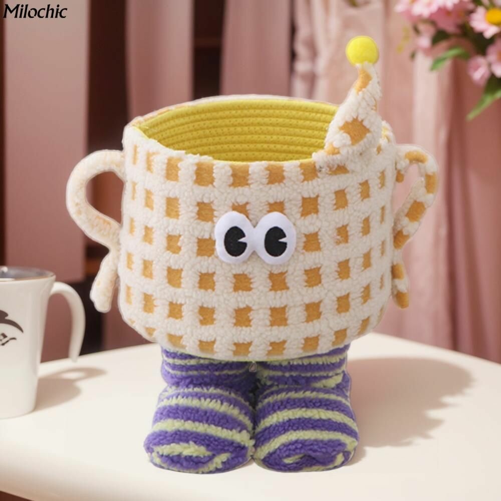 Хлопковая веревка, плетеная корзина, чайная чашка, голова, игрушка-органайзер для гостиной, детской комнаты