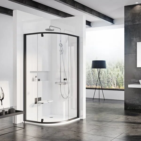 Душевой уголок Ravak Pivot PSKK3-80 без поддона, черный, 80x80, с распашными дверями