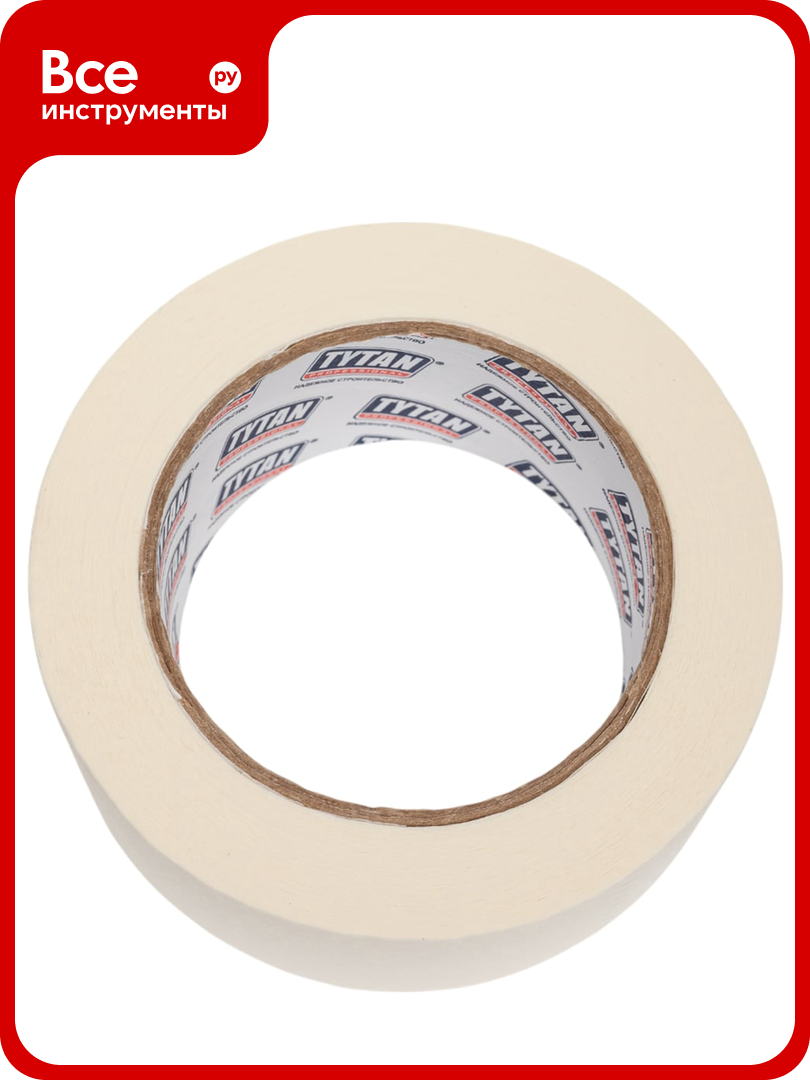 Малярная лента TYTAN PROFESSIONAL ширина 48 мм, белая, 50 м 11502 262397, и трещин, покраски