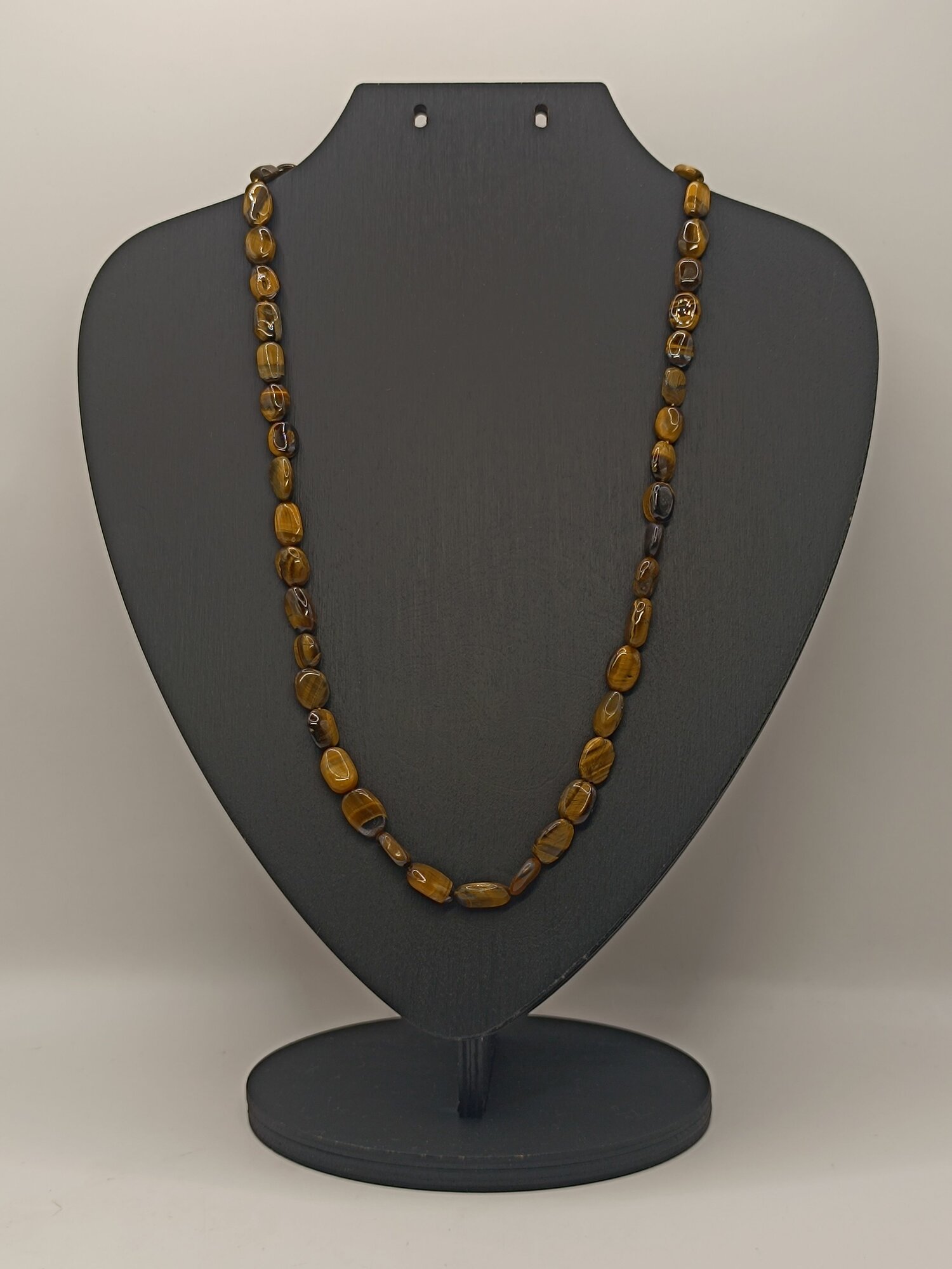 Советские винтажные бусы, тигровый глаз, длина 50 см.