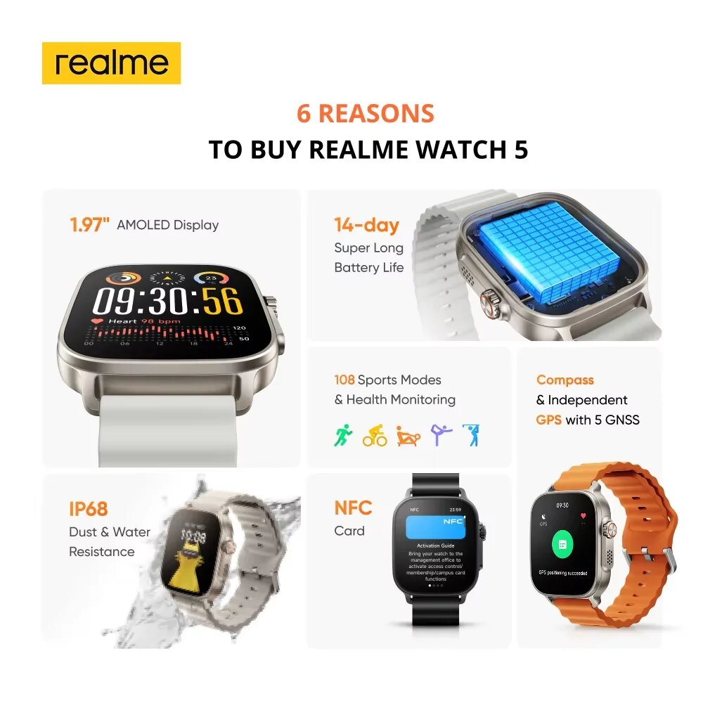 Часы Realme Watch 5 — фото 1
