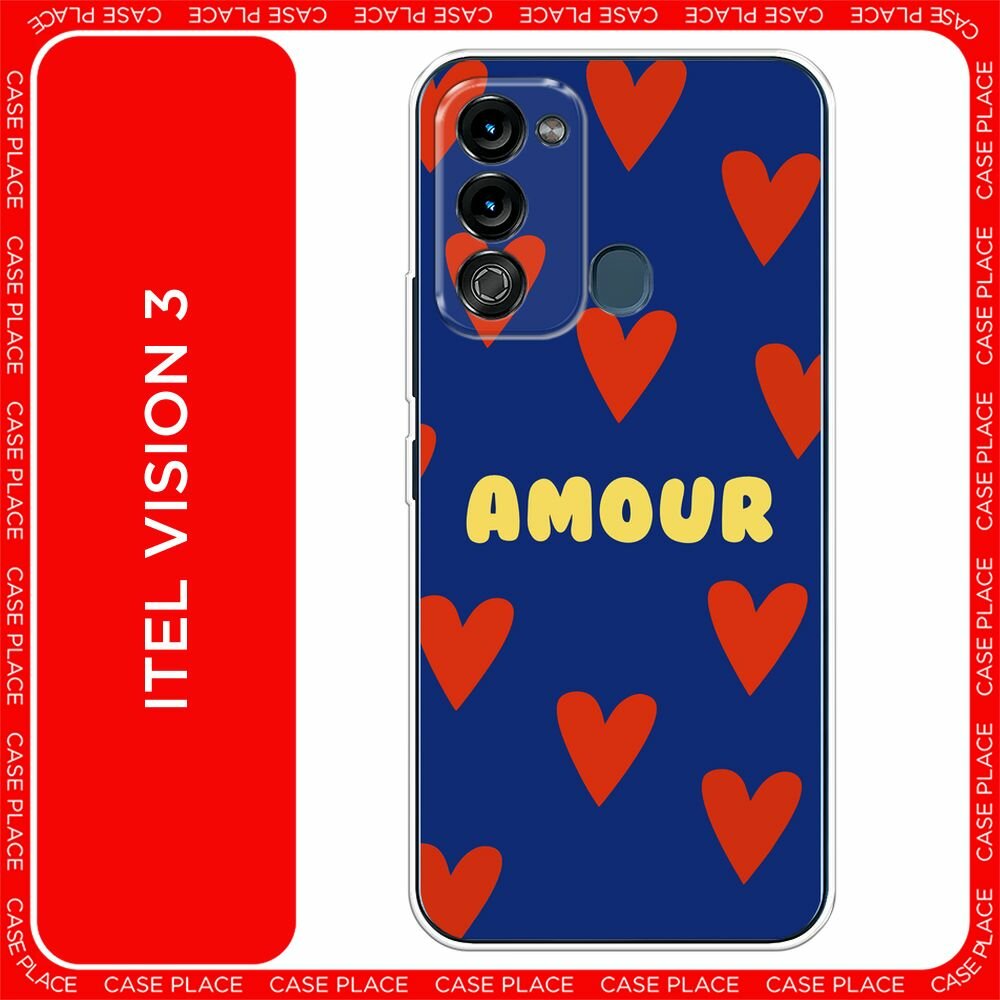 Чехол на Itel Vision 3 / Ител Визион 3 с принтом "Amour art - 14 февраля"