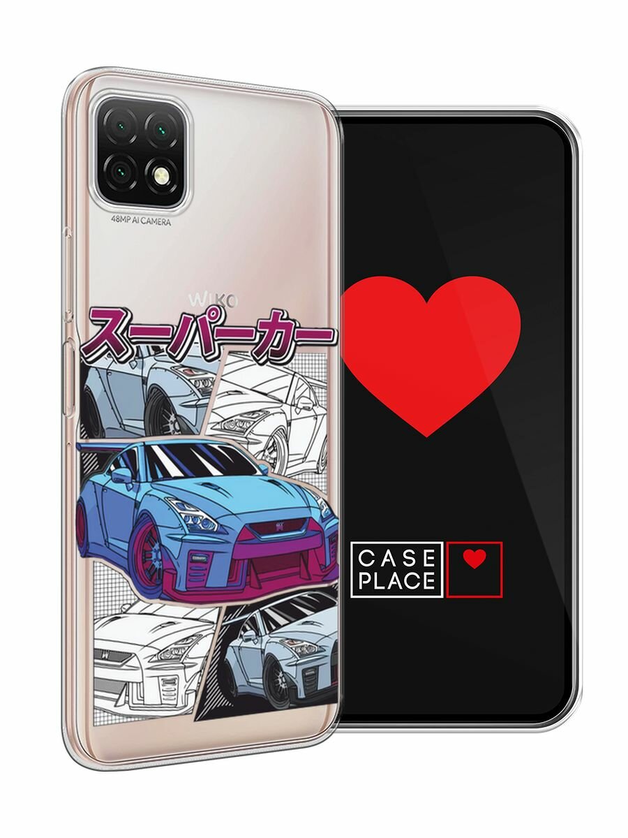 Чехол на Wiko T3 / Вико Т3 с принтом "JDM коллаж", прозрачный — фото 1