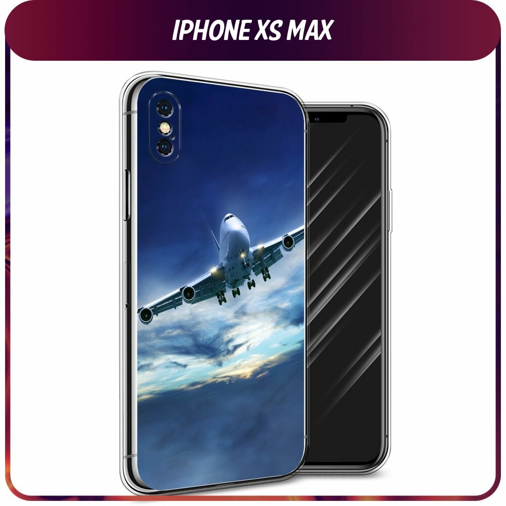 Чехол на Apple iPhone XS Max / Айфон XS Max с принтом "Самолет в небе"