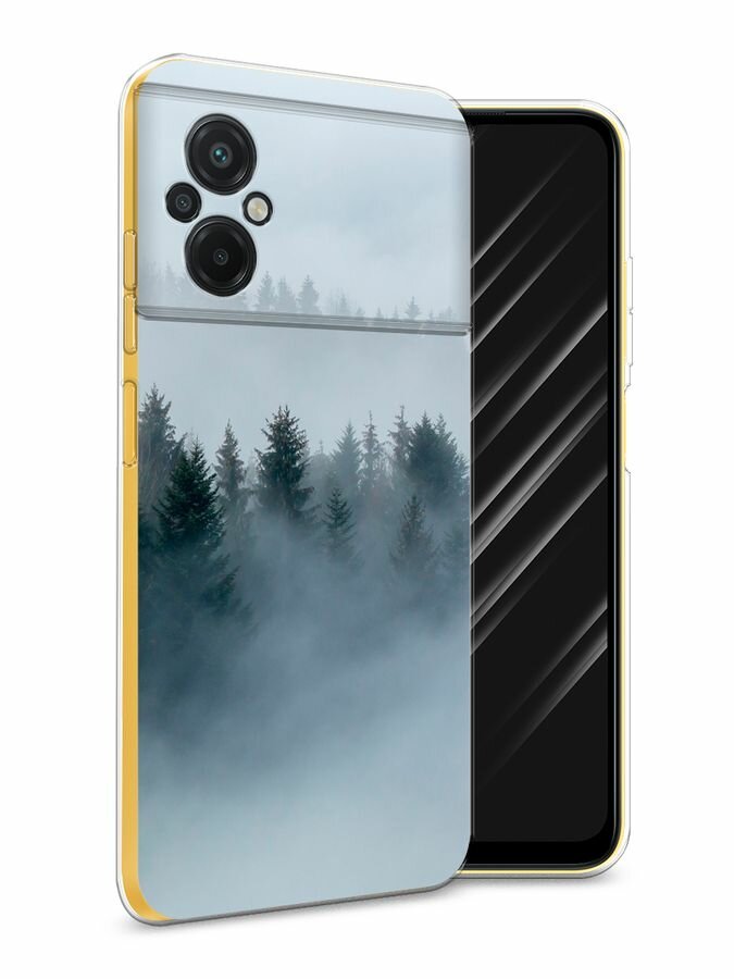 Чехол на Xiaomi Poco M5 / Сяоми Поко M5 с принтом "Лес в тумане"