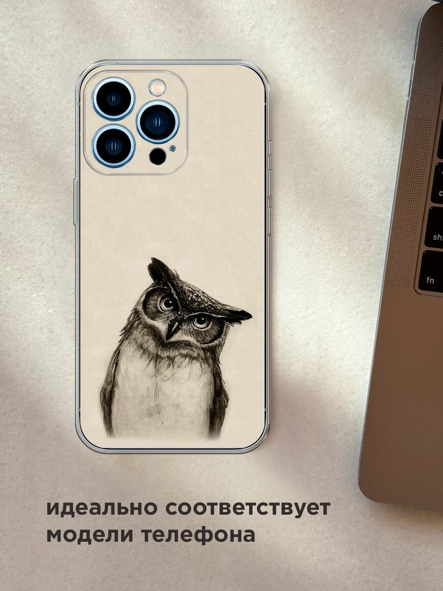 Чехол на Apple iPhone 13 Pro / Айфон 13 Про с принтом "Сова" — фото 1