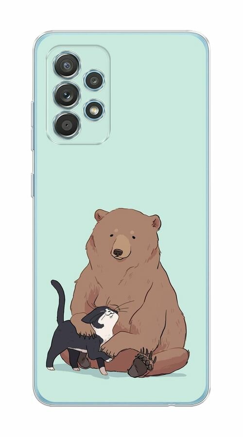 Чехол на Samsung Galaxy A33 5G / Самсунг Галакси А33 5G с принтом "Медведь и кошка дружба"