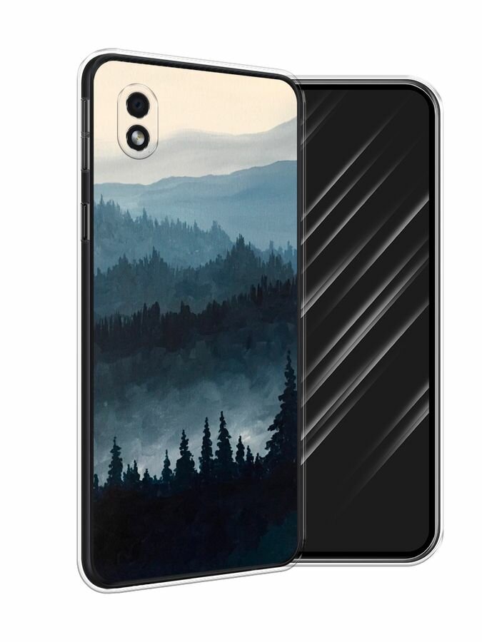 Чехол на Samsung Galaxy A01 Core / Самсунг Галакси А01 Core с принтом "Туманные горы"
