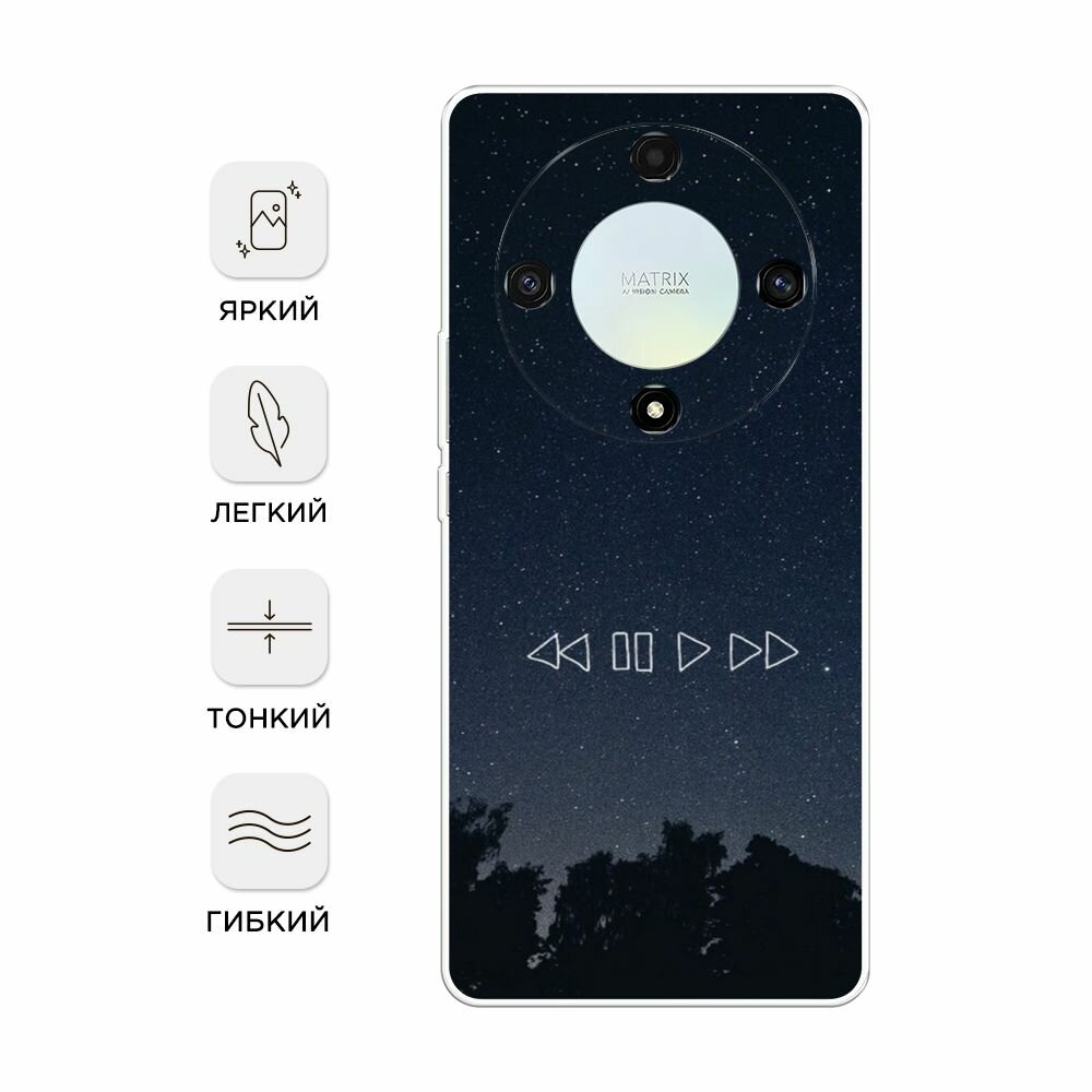 Чехол на Honor X9A / Хонор X9A с принтом "Космическая музыка" — фото 1