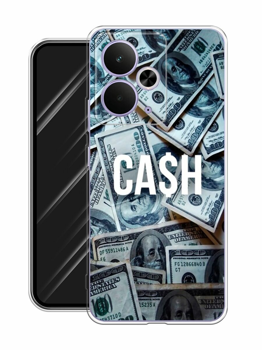 Силиконовый чехол на Realme 14T / Реалми 14Т с принтом "Cash" — фото 1