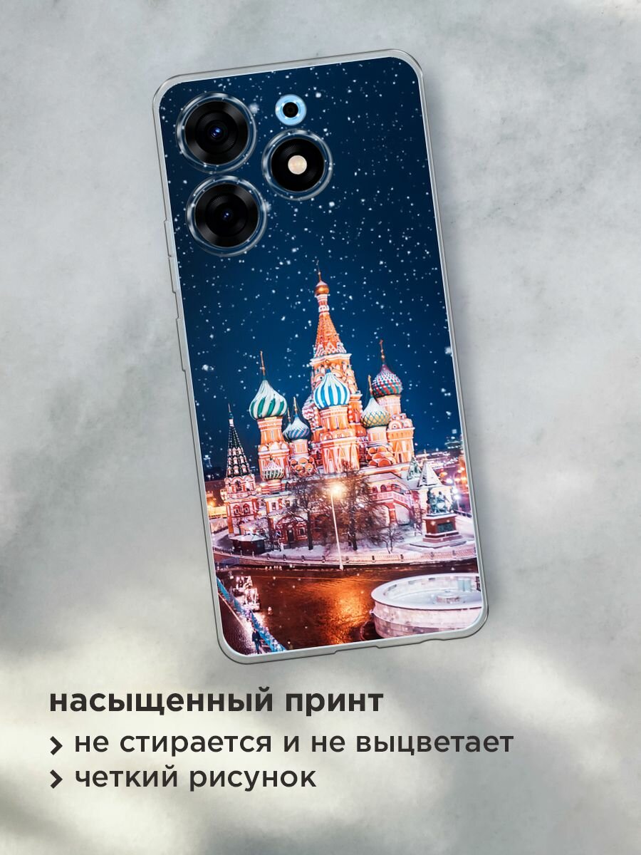 Чехол на Tecno Spark 10 Pro / Текно Спарк 10 Про с принтом "Москва 1" — фото 1