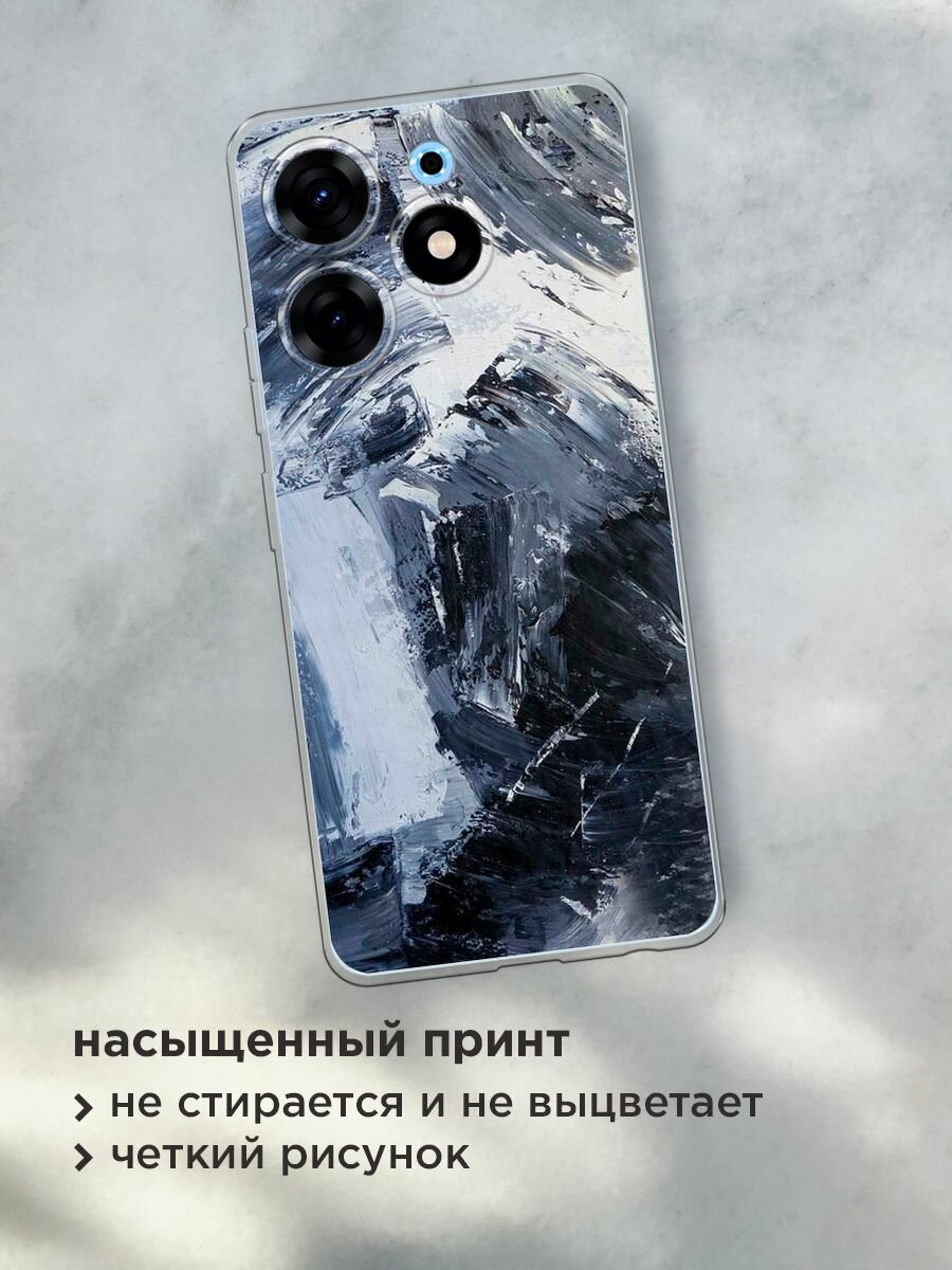Чехол на Tecno Spark 10 Pro / Текно Спарк 10 Про с принтом "Абстракция живопись" — фото 1
