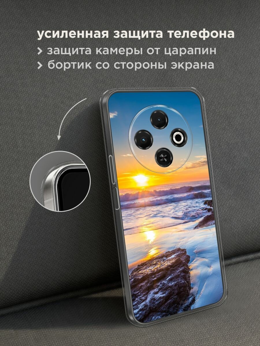Чехол на Tecno Spark 30C / Текно Спарк 30C с принтом "Восход 6" — фото 1