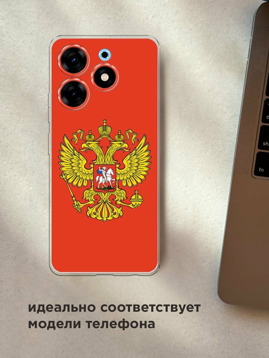 Чехол на Tecno Spark 10 Pro / Текно Спарк 10 Про с принтом "Герб России полотно" — фото 1