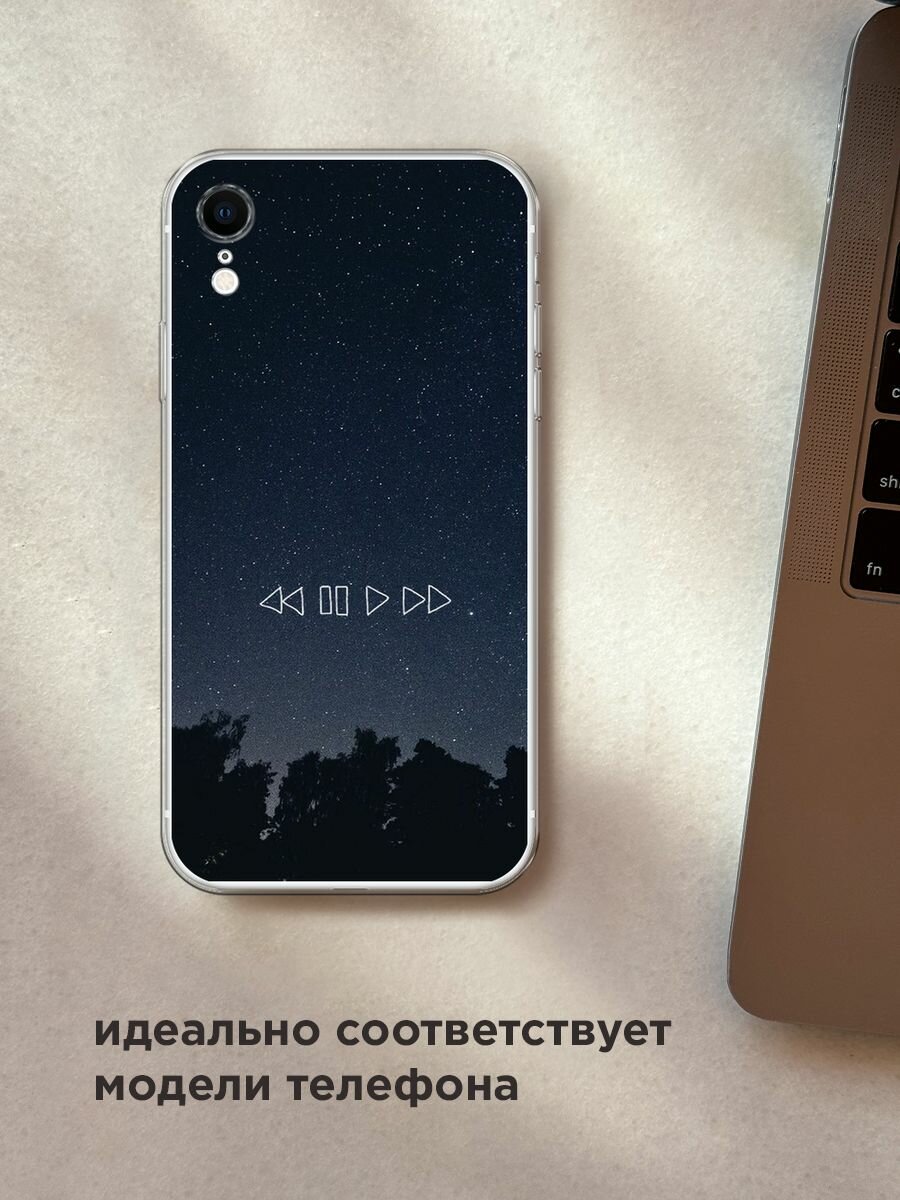 Чехол на Apple iPhone XR / Айфон XR с принтом "Космическая музыка" — фото 1