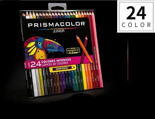 Набор цветных карандашей Prismacolor Junior 24 цветов, дерево, круглые