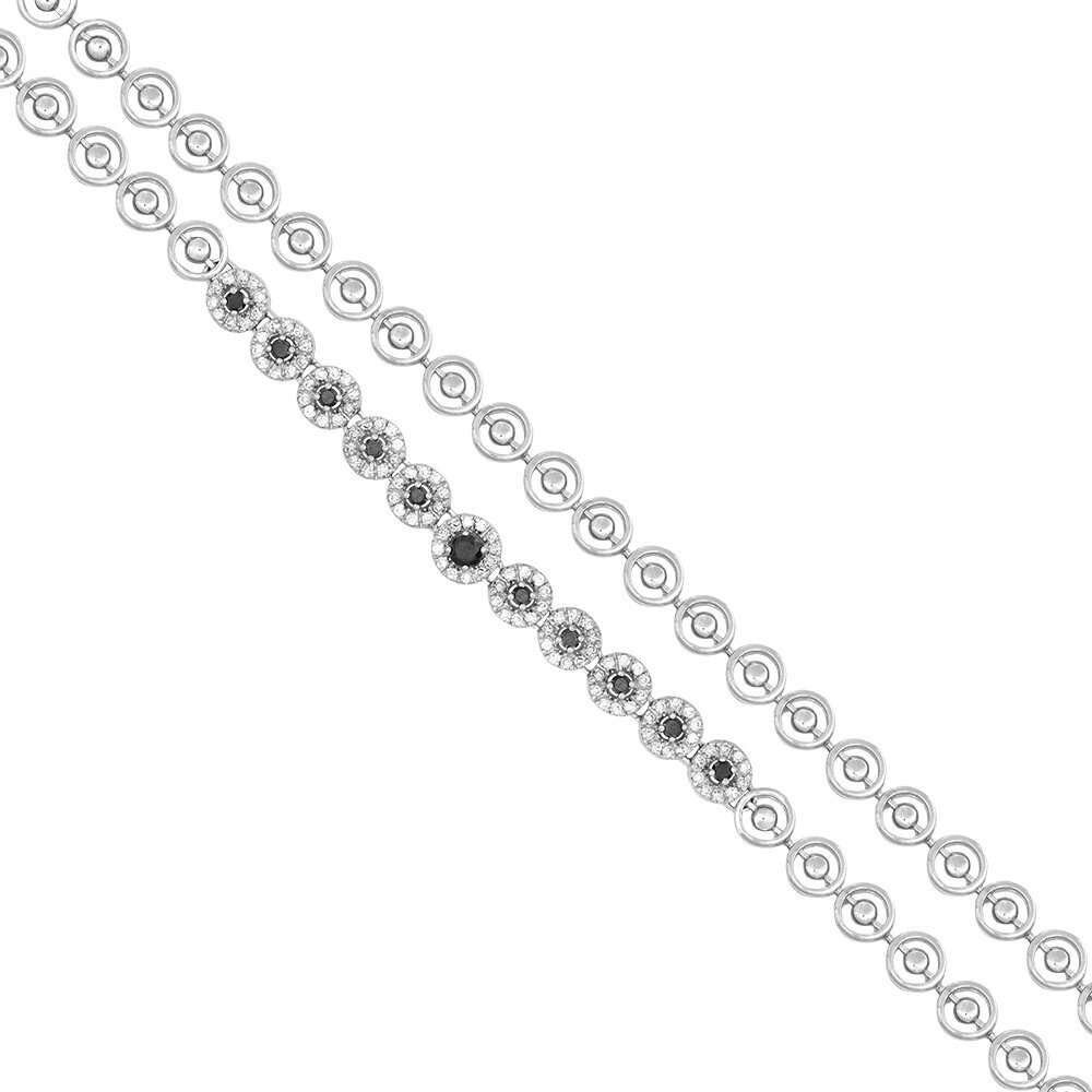 колье из белого золота, с бриллиантами