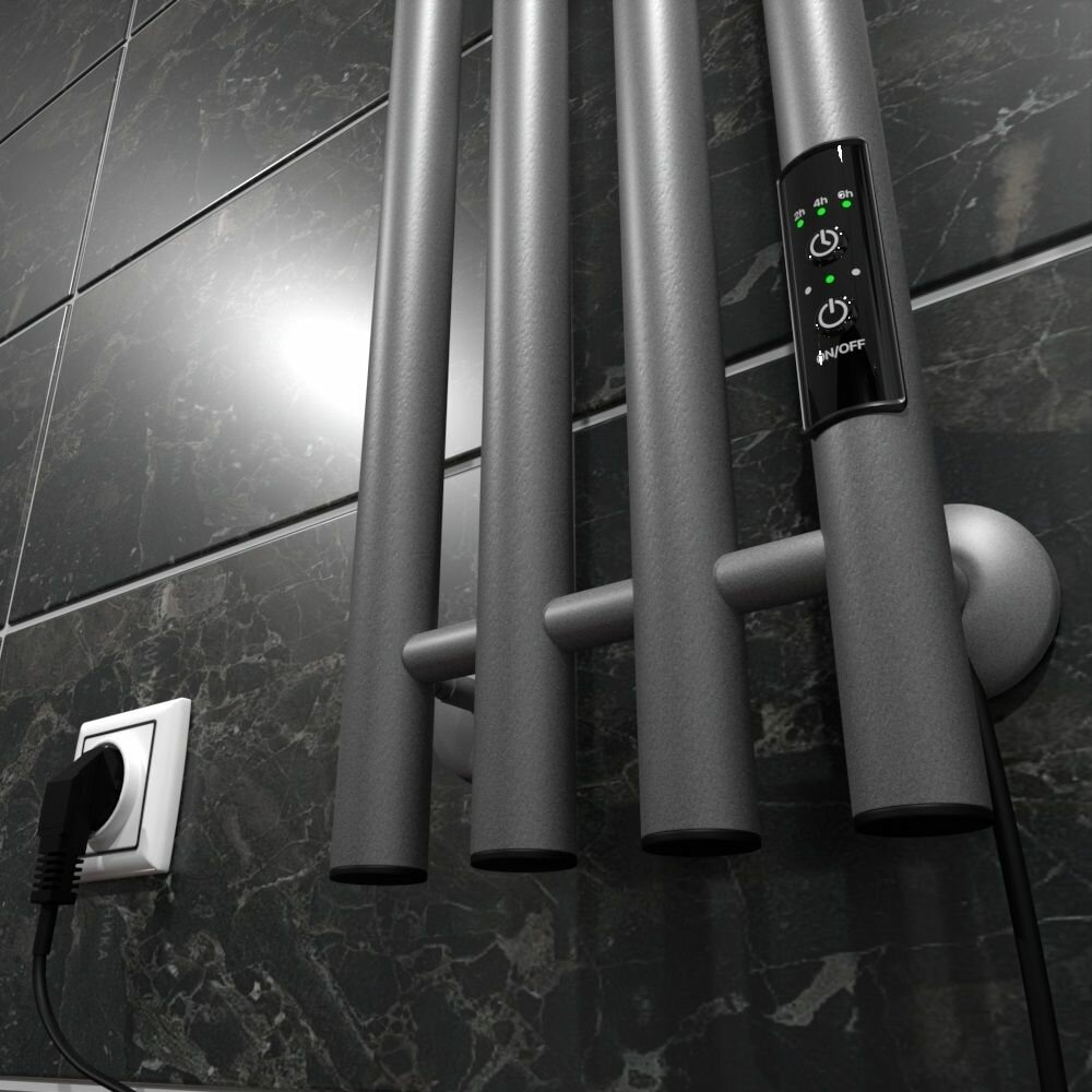 Полотенцесушитель электрический Маргроид INARO 1200х210, графитовый серый, таймер