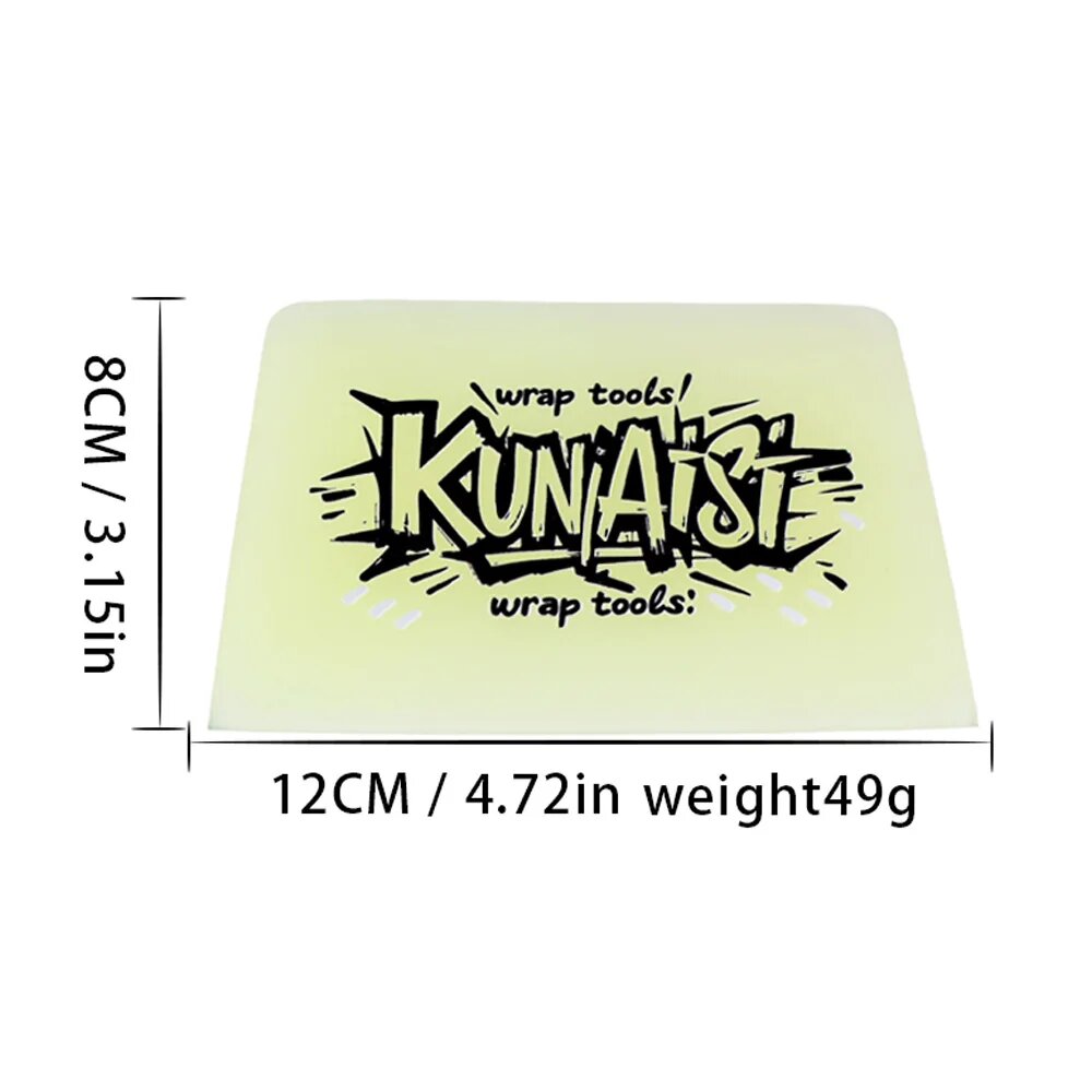 KUNAISI автомобильный скребок PPF, полный шлифовальный резиновый скребок из ТПУ, против царапин для пленки PPF, виниловая пленка, инструмент для тонировки окон, чистка лобового стекла