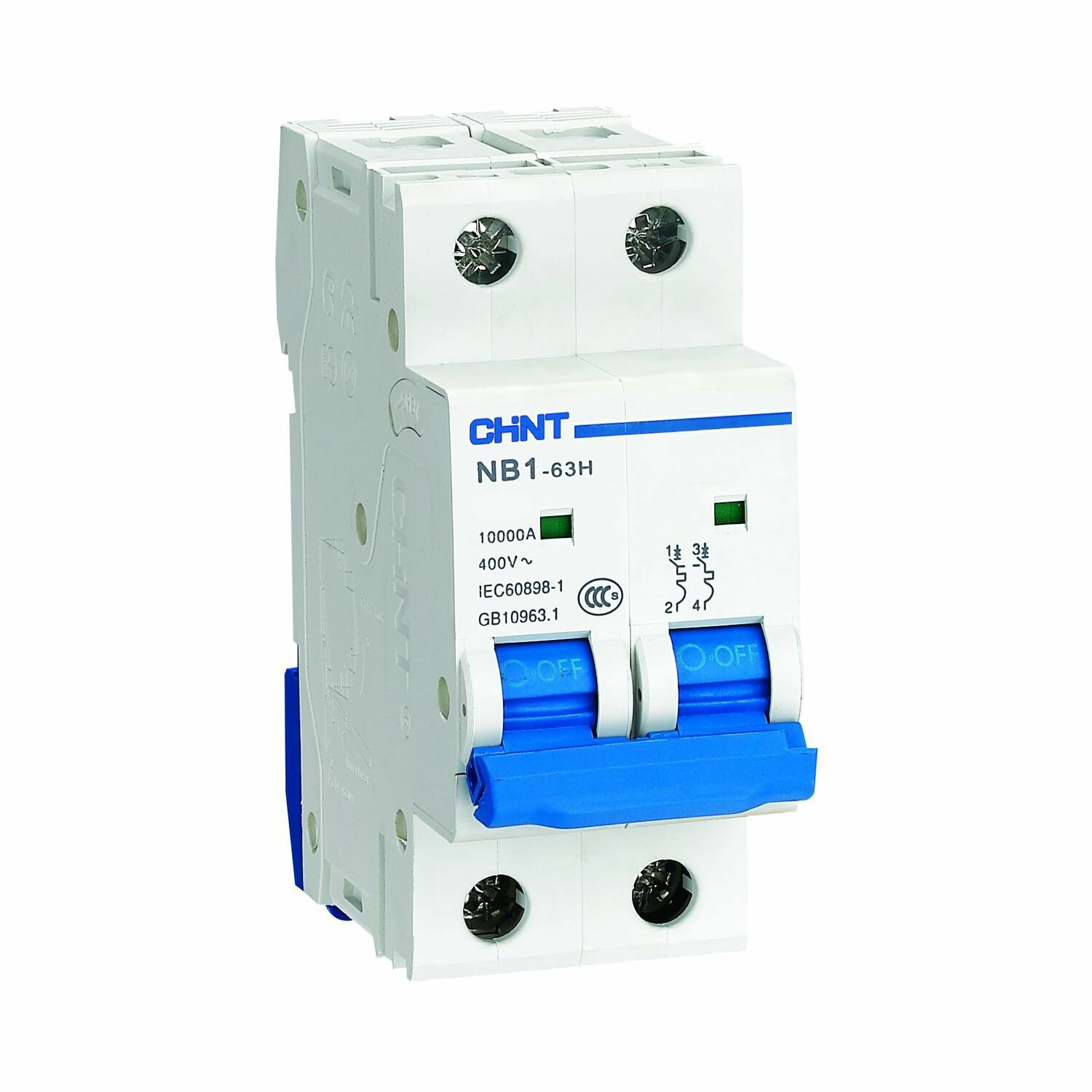 CHINT Авт. выкл. NB1-63H 2P 10A 10кА х-ка C (R), 179824
