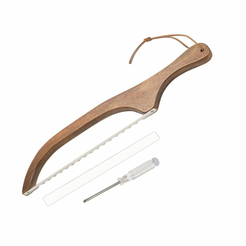 Деревянный нож для хлеба, пила бутербродов, багетов, тостов, Антигибающаяся Деревянная хлеборезка-Acacia в упаковке