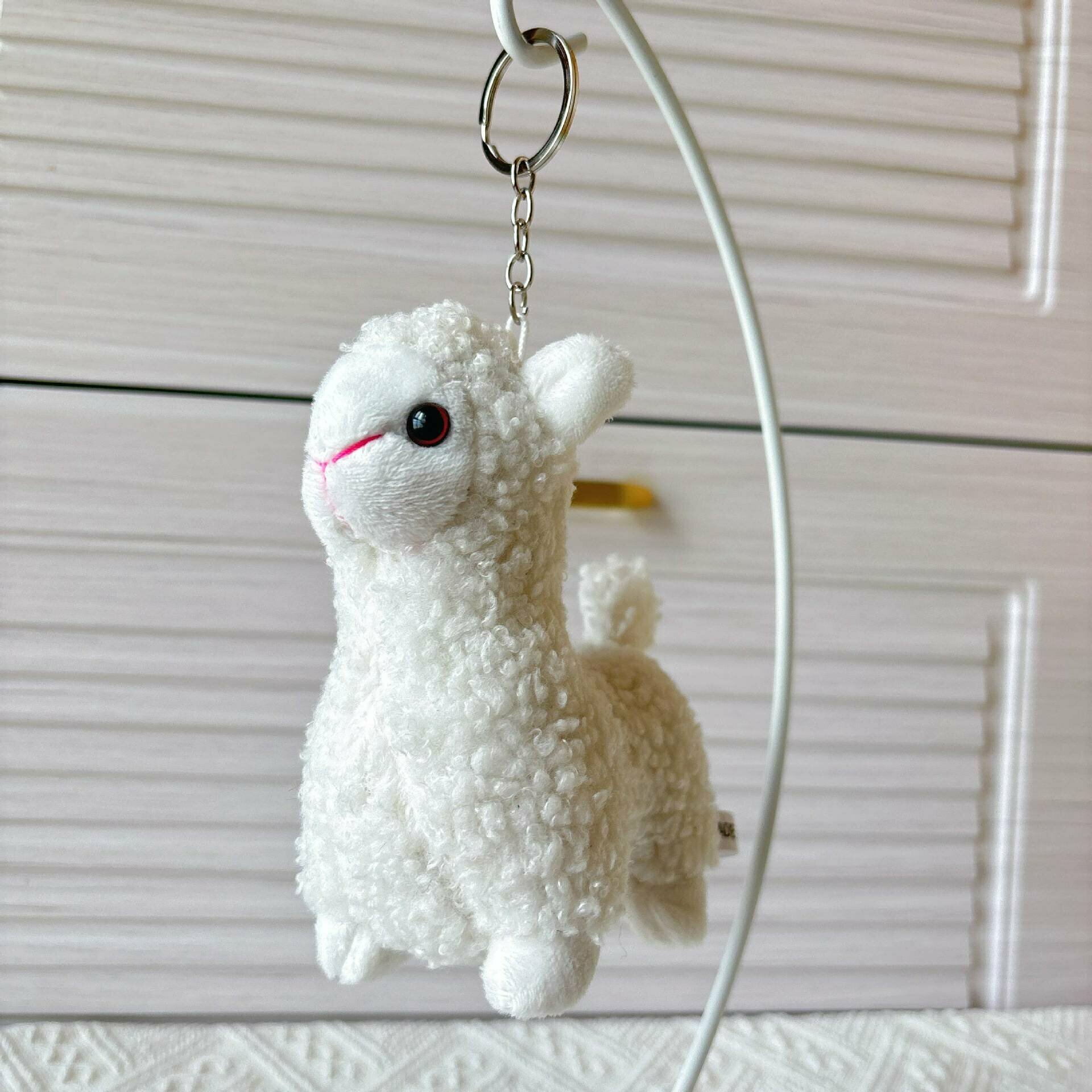 Милая плюшевая кукла-подвеска из альпаки в стиле ins, игрушка-брелок из альпаки, подвеска для сумки с ягненком, кукла с