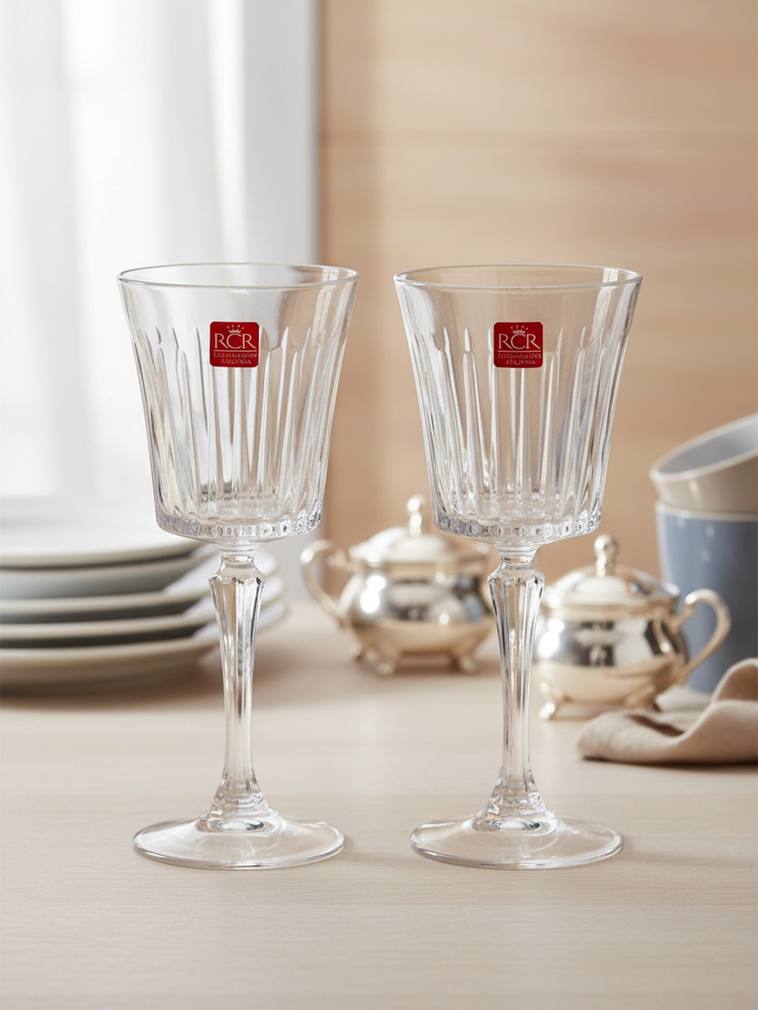 Бокал для вина, 300 мл, хрустальное стекло, 2 шт, RCR, Timeless, 62859
